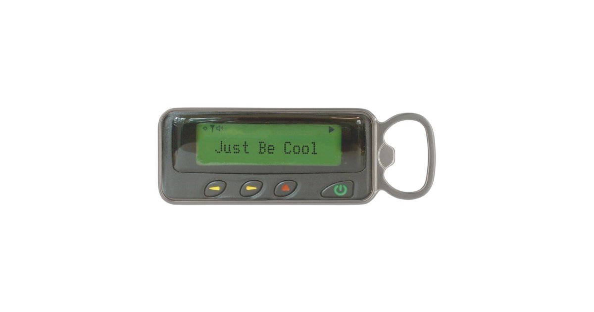 Funny 90s Old School Pager with Custom Text Magnetic Bottle Opener | Zazzle