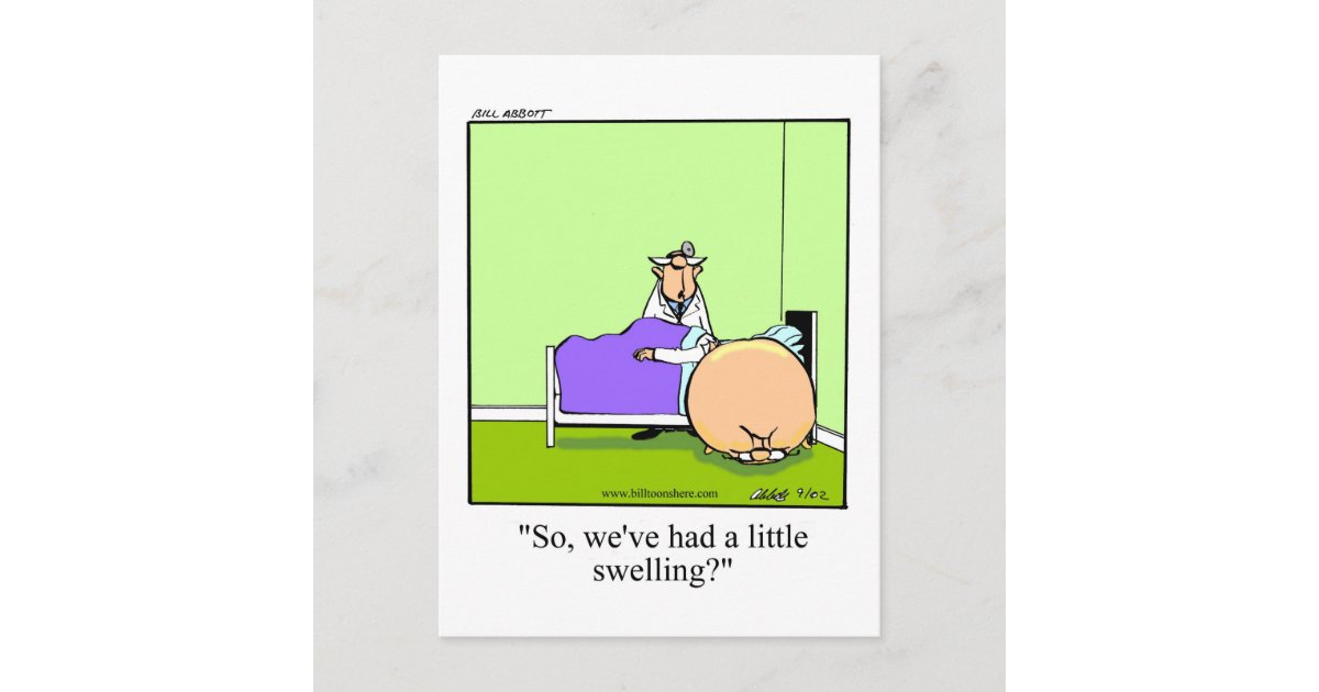 Funny A Litte Swelling Get Well Postcard | Zazzle