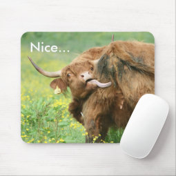 Funny Aberdeen Angus Cow Mousepad / Mousemat | Zazzle