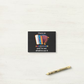 Funny Accordion Post-it Notes | Zazzle