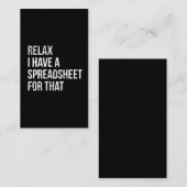 Funny Accountant Spreadsheet Joke Accounting Business Card | Zazzle