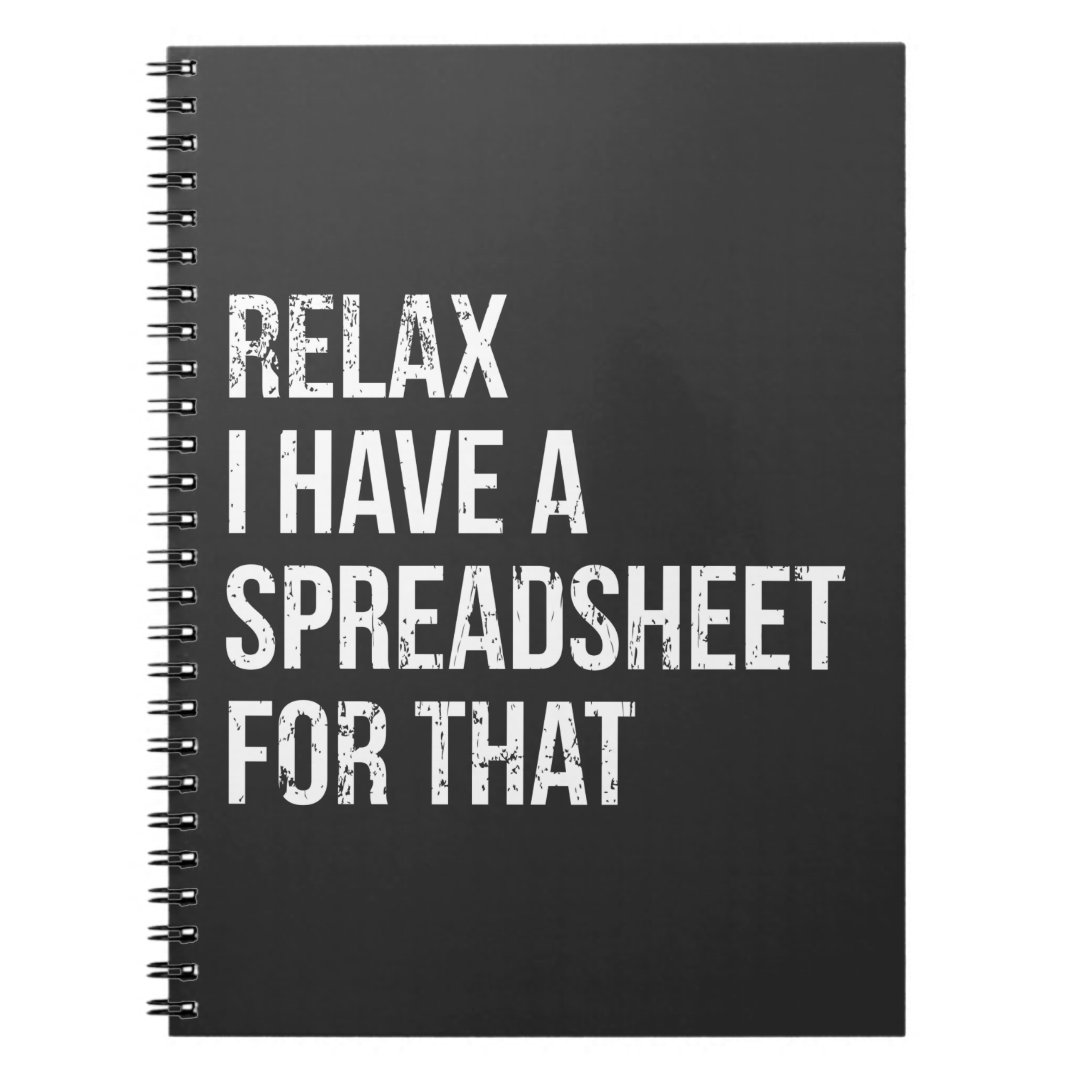 Funny Accountant Spreadsheet Joke Accounting Notebook | Zazzle