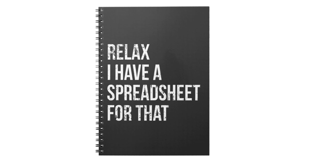 Funny Accountant Spreadsheet Joke Accounting Notebook | Zazzle