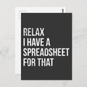 Funny Accountant Spreadsheet Joke Accounting Postcard | Zazzle