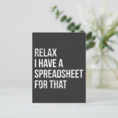Funny Accountant Spreadsheet Joke Accounting Postcard | Zazzle