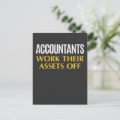 Funny Accountant work Asset Accounting Humor Postcard | Zazzle