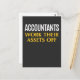 Funny Accountant work Asset Accounting Humor Postcard | Zazzle