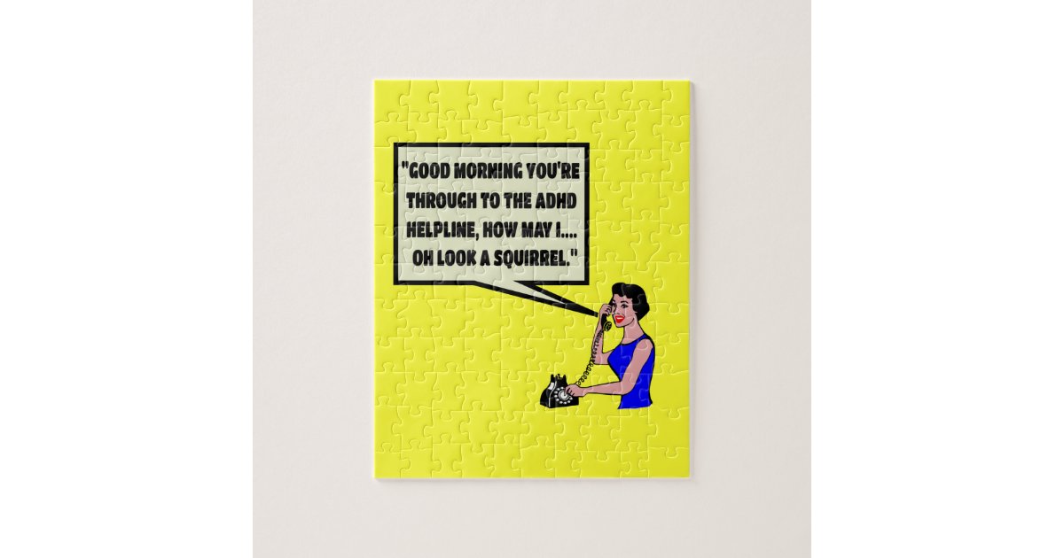 Funny ADHD Jigsaw Puzzle | Zazzle