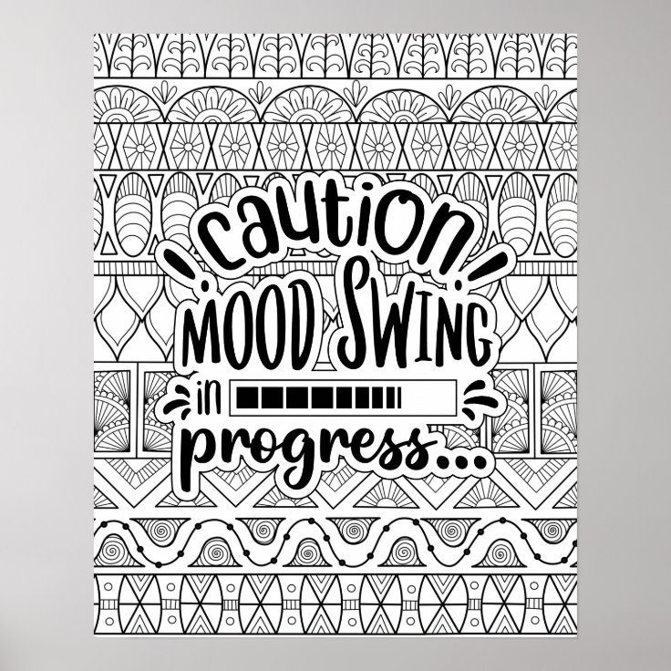 Funny Adult Coloring Poster | Zazzle