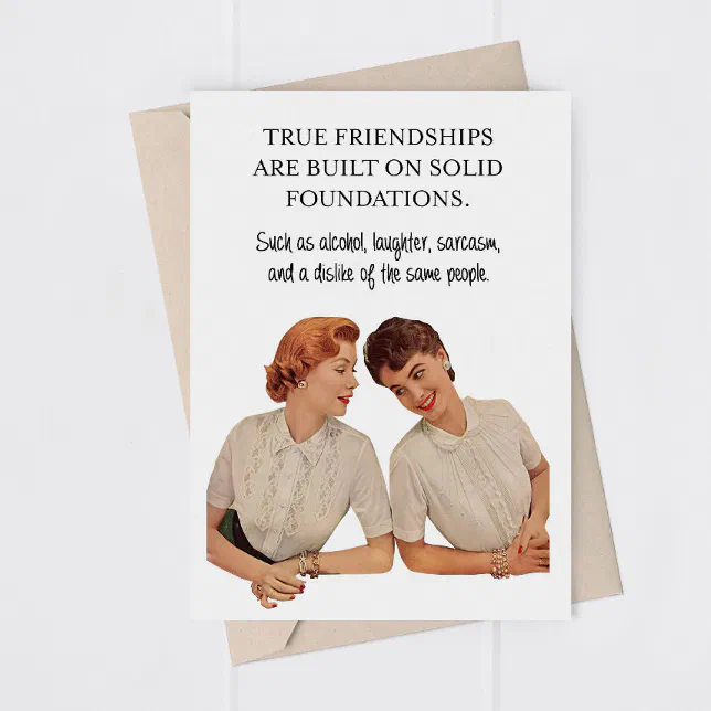 Funny Adult Female Friendship Greeting Card | Zazzle
