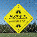 Funny Alcohol Drinking Metal Sign | Zazzle