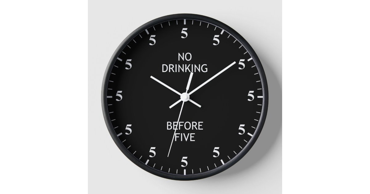 Funny Alcohol Lovers Bartender Pub Bar Clock | Zazzle