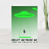 Funny alien abduction funny Christmas Holiday Card | Zazzle