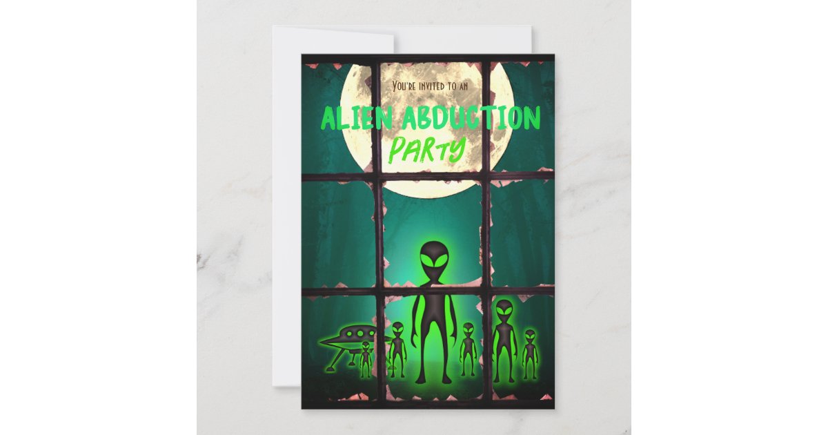 Funny Alien Abduction Party Invitation | Zazzle