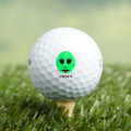 Funny Alien Face Personalized Name Mens Golf Balls | Zazzle