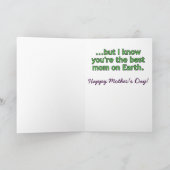 Funny Alien Mother's Day Card | Zazzle