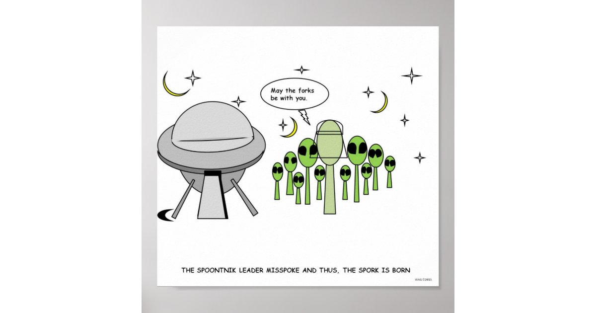 Funny Alien Poster | Zazzle