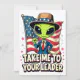 Funny Alien Take Me to Your Leader USA Patriotic Invitation | Zazzle
