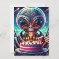 Funny Alien Themed Birthday Party Invitation | Zazzle