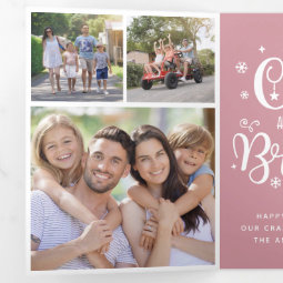 Funny All is Not Calm Photo Collage Tri-Fold Holid | Zazzle