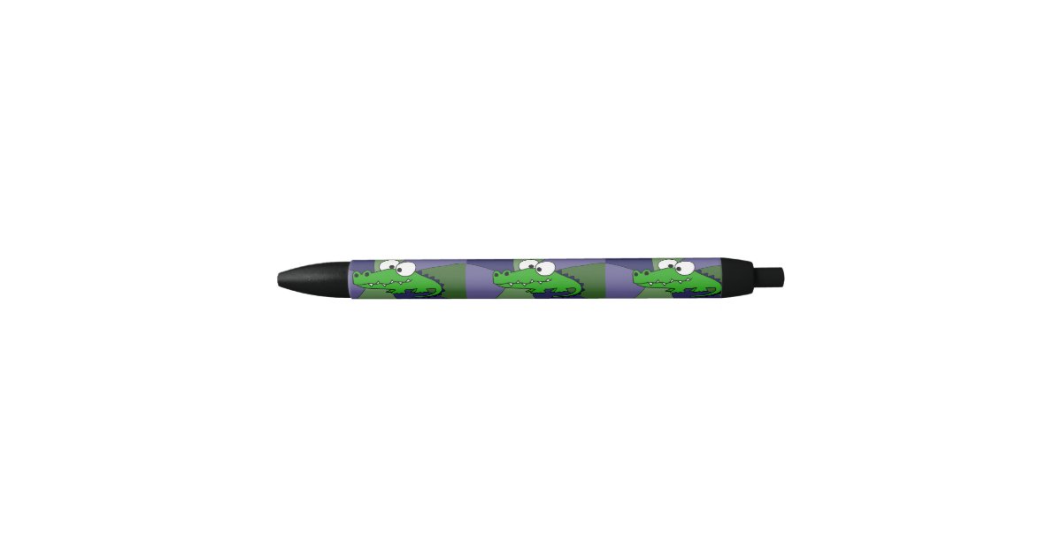 Funny Alligator Abstract Ink Pen | Zazzle