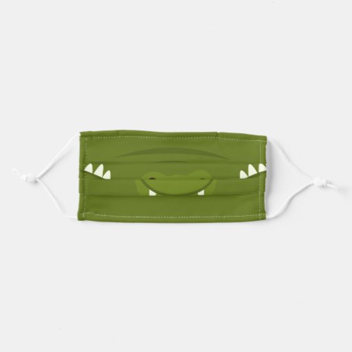 Funny Alligator Crocodile Character Teeth Adult Cloth Face Mask | Zazzle