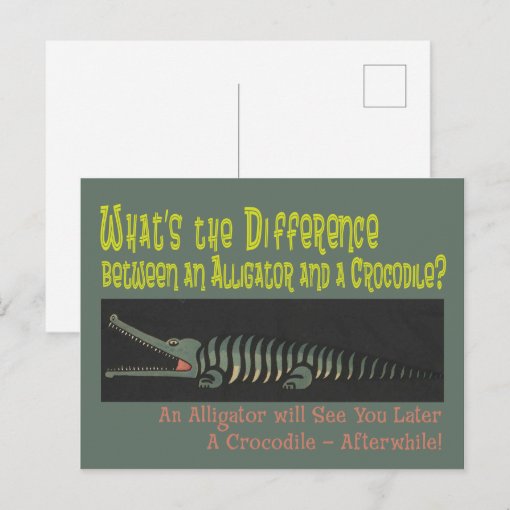 Funny Alligator Riddle for Kids Postcard | Zazzle
