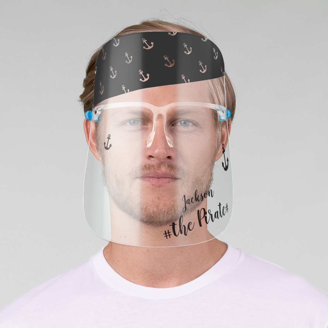 Funny Anchor Bandana Pirate Face Shield | Zazzle