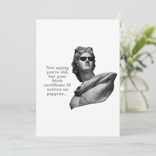 Funny Ancient Greek Birthday Card | Zazzle