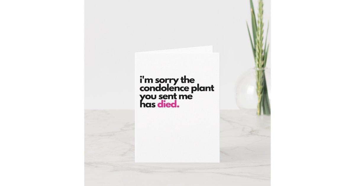 Funny and Oddly Specific Sympathy Card | Zazzle