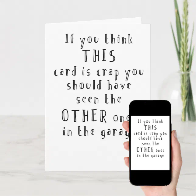 funny and simple birthday card | Zazzle