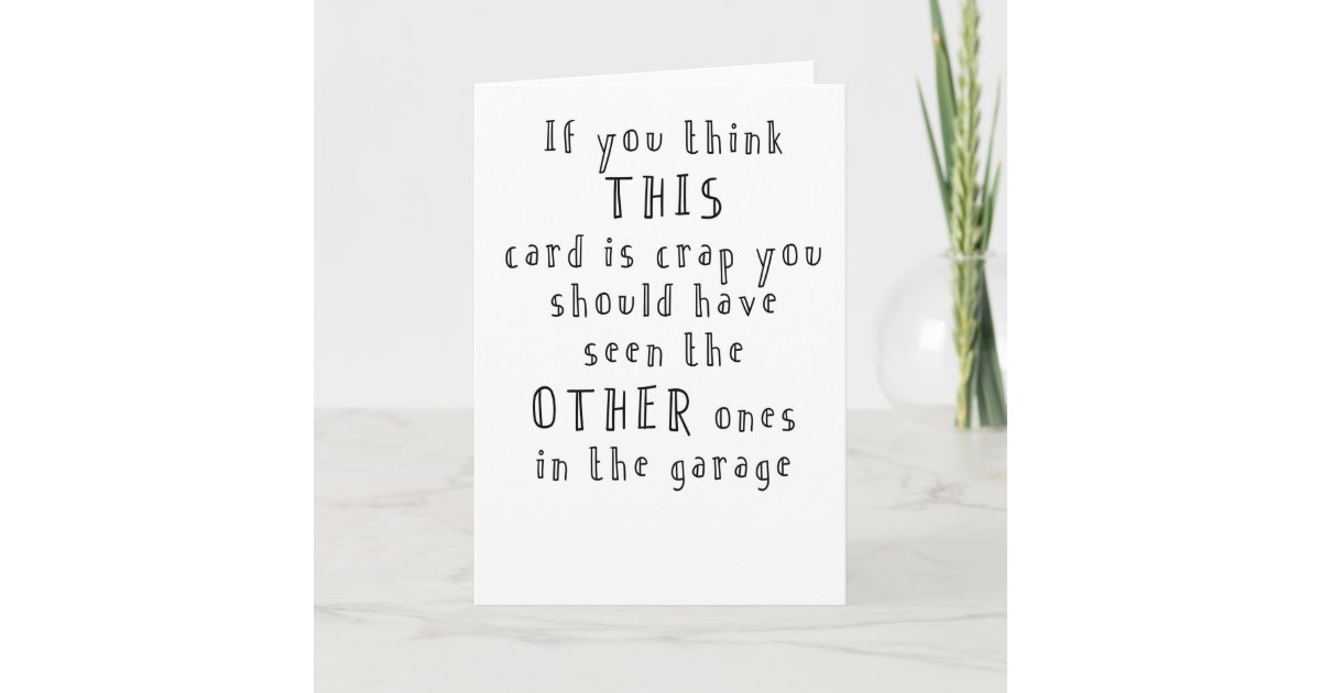 funny and simple birthday card | Zazzle