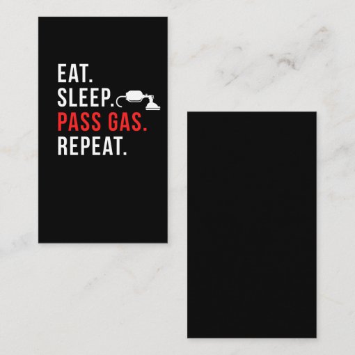 Funny Anesthesiologist Anesthesia Nurse Gas Pass Business Card | Zazzle