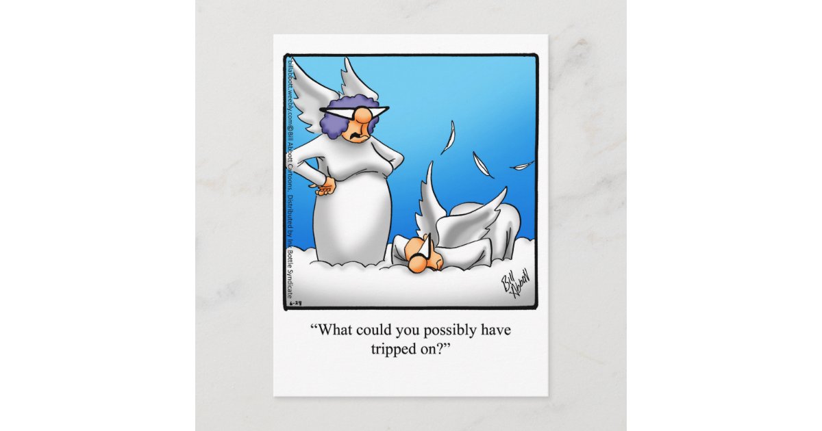 Funny Angel Humor Postcard | Zazzle