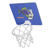 Funny angler fish cartoon mini basketball hoop | Zazzle