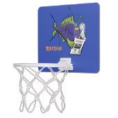 Funny angler fish cartoon mini basketball hoop | Zazzle