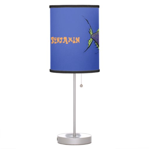 Funny angler fish cartoon table lamp | Zazzle