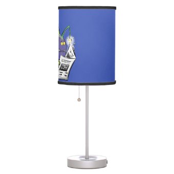 Funny angler fish cartoon table lamp | Zazzle