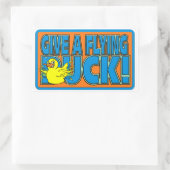 FUNNY ANGRY DUCK 4X4 DUCKING DESIGN RECTANGULAR STICKER | Zazzle
