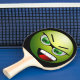 Funny Angry Face Green Black Ping Pong Paddle | Zazzle