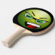 Funny Angry Face Green Black Ping Pong Paddle | Zazzle