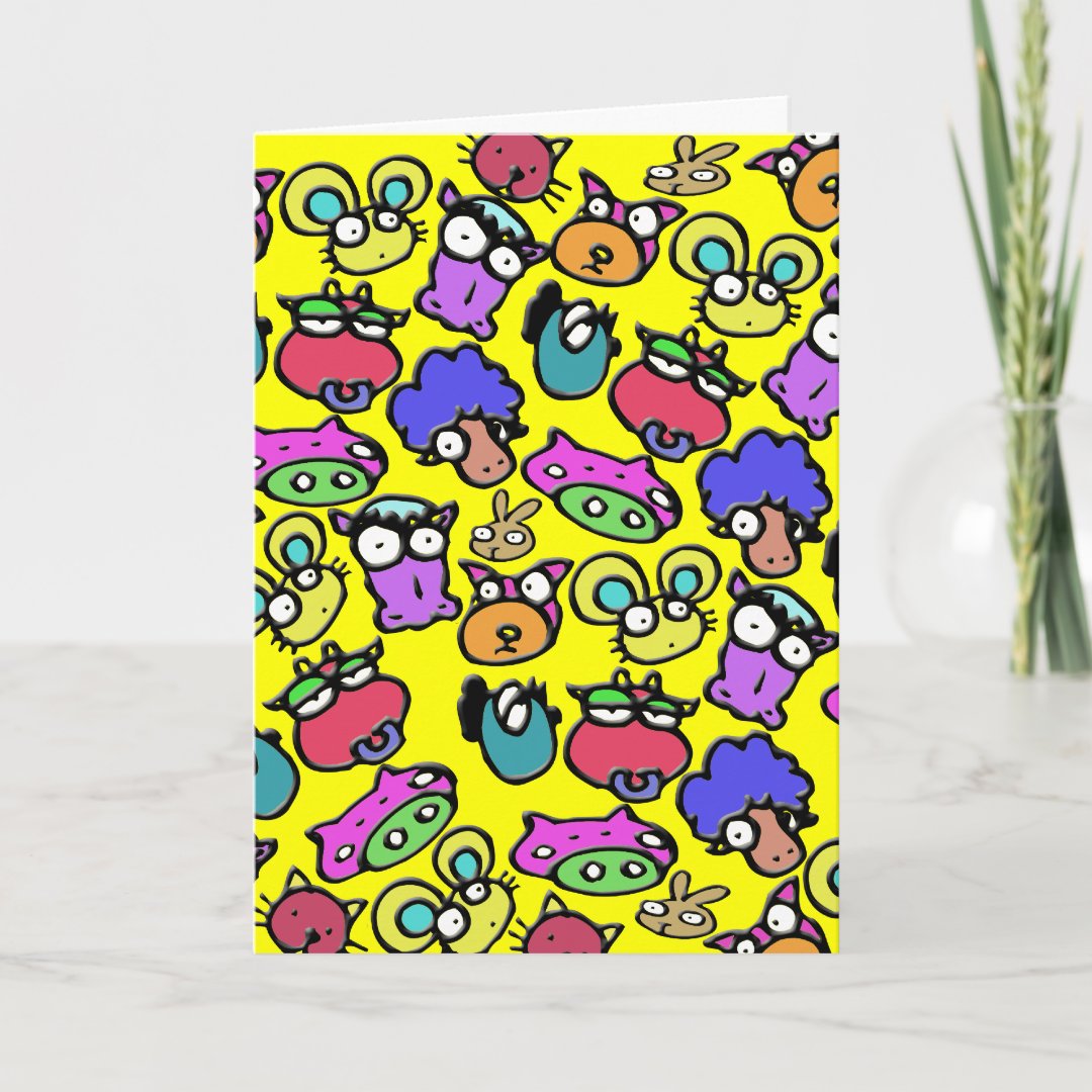 Funny animal cartoon retirement farewell card | Zazzle