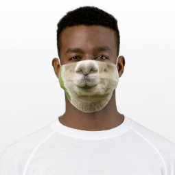 funny animal face llama Alpaca Adult Cloth Face Mask | Zazzle