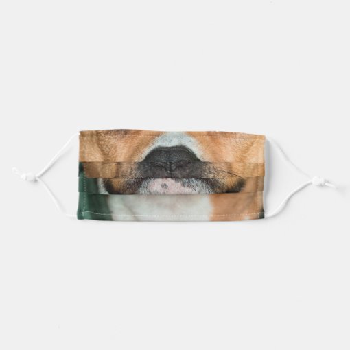 funny animal lover brown boxer dog mouth adult cloth face mask | Zazzle
