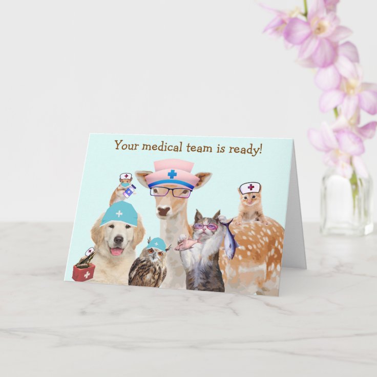 Funny Animal Medical Get Well Card | Zazzle