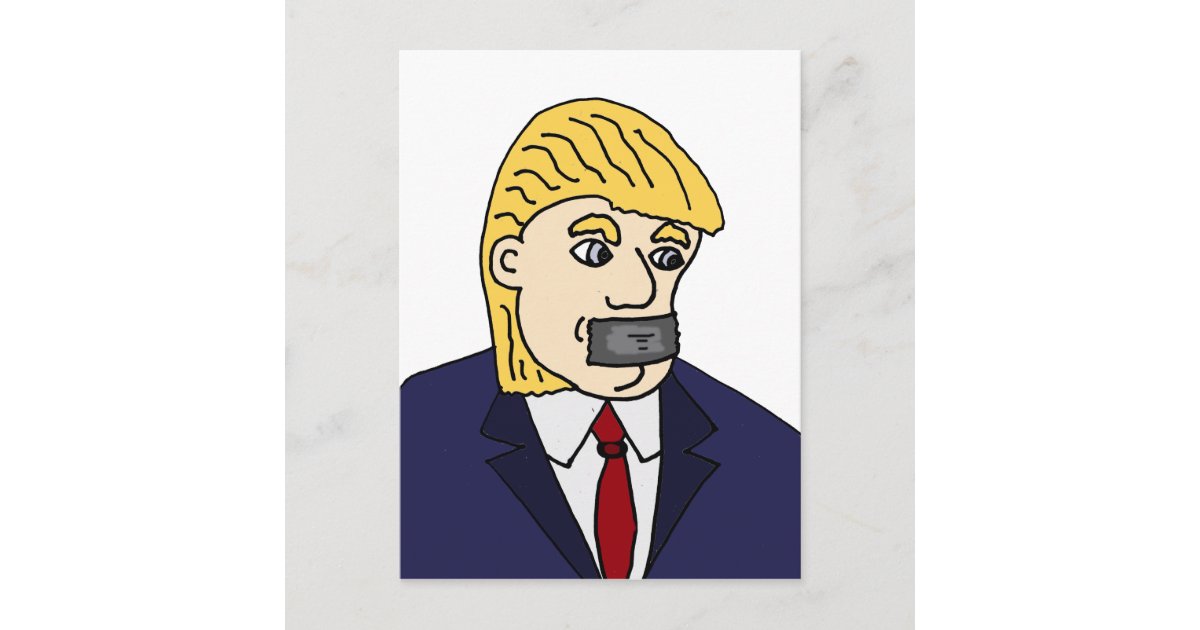 Funny Anti Donald Trump Political Cartoon Postcard | Zazzle