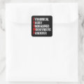 Funny Anti Trump Acronym Political Humor Square Sticker | Zazzle