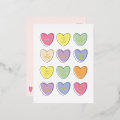 Funny Anti Valentine's Day Candy Hearts Foil Holiday Postcard | Zazzle