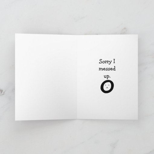 Funny Apology Humor Greeting Card | Zazzle