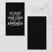 Funny Appendix Appendicitis Business Card | Zazzle